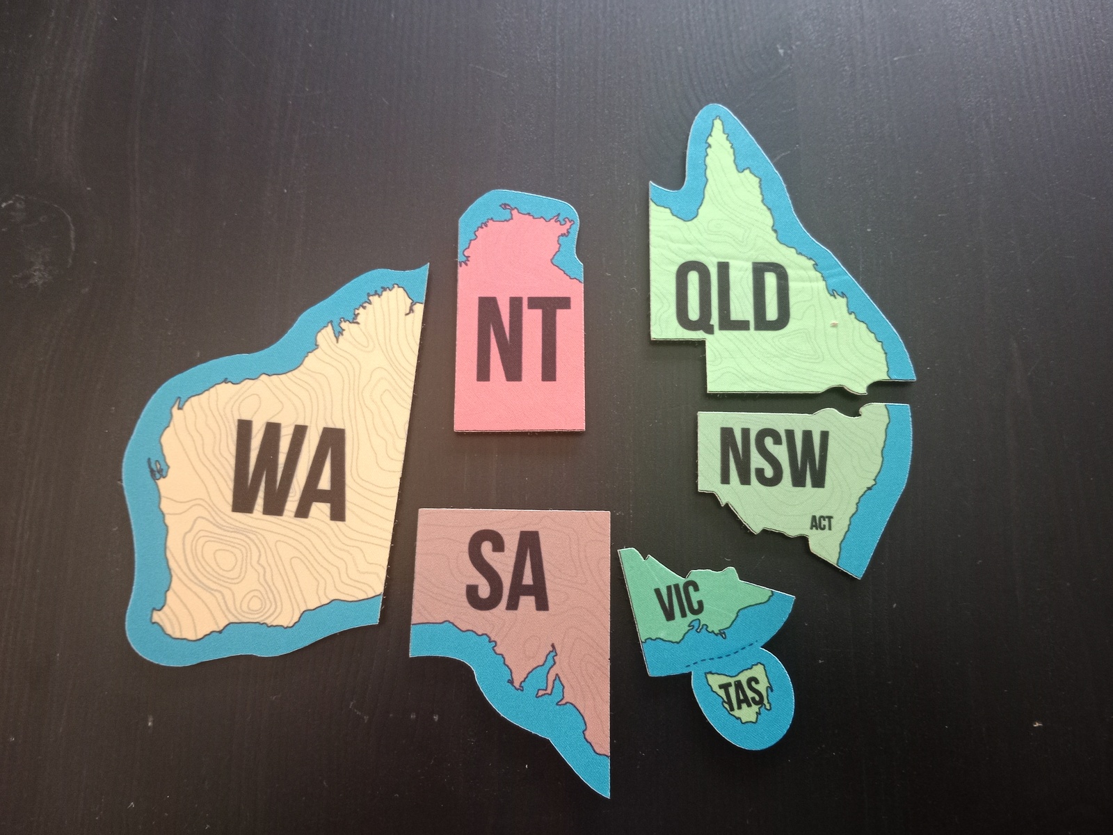 Sublimated Australia Map Patch Set.