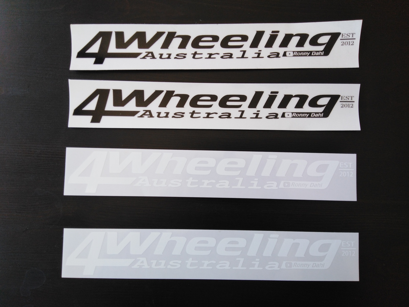 Small 4 Wheeling Australia Decal On Clear Background